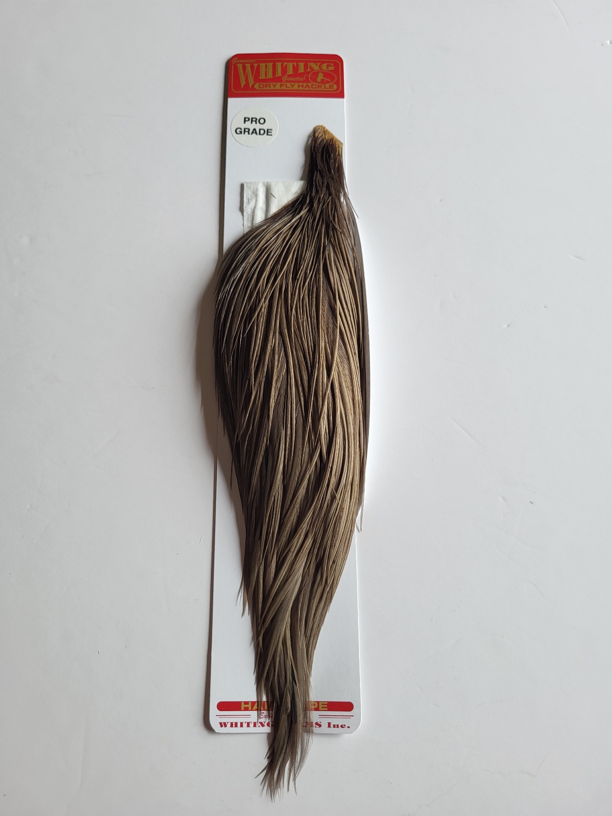 Whiting Pro Grade 1/2 Cape White Dyed Dark Dun - Premier Angling