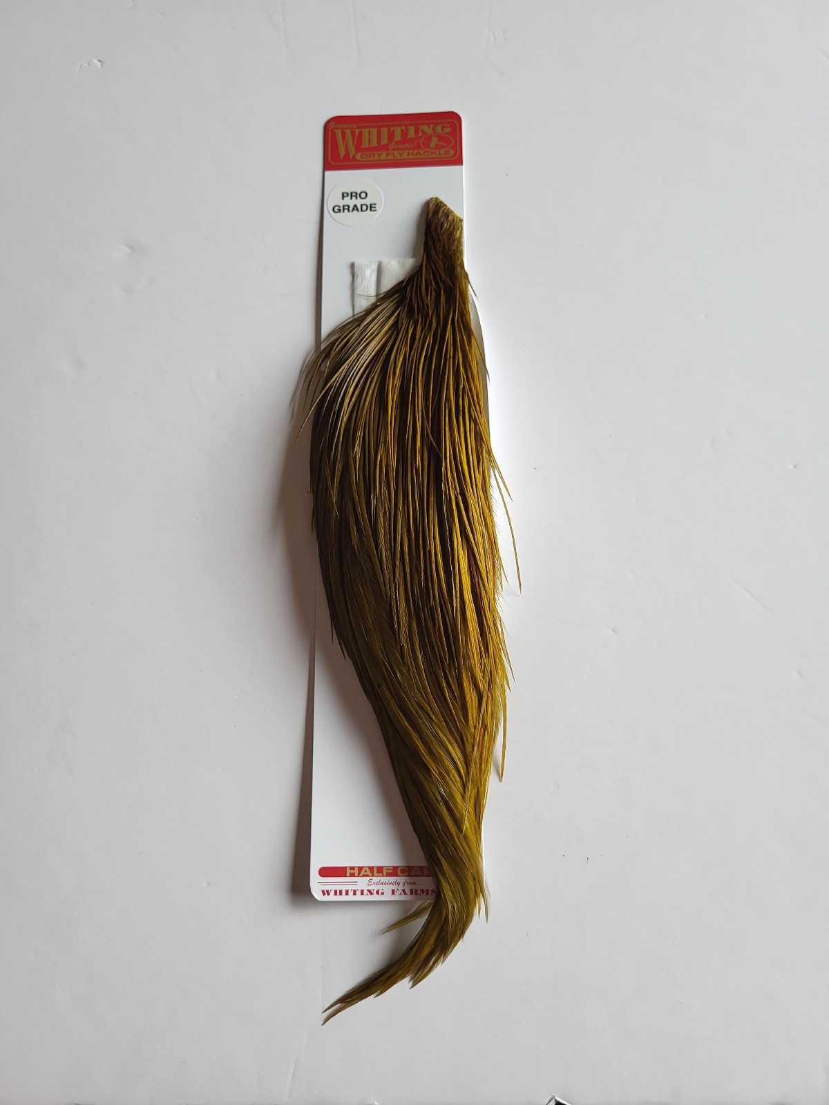 Whiting Pro Grade 1/2 Cape White Dyed Dark Olive - Premier Angling
